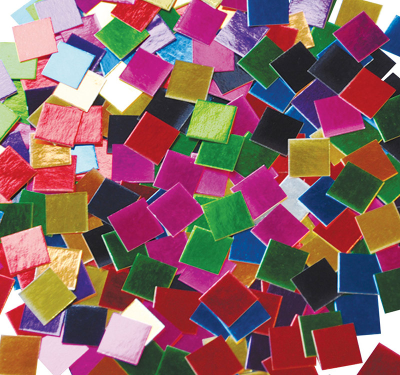 Paper Mosaic Squares 10,000pk - Metallic Assorted 250g - Playbox