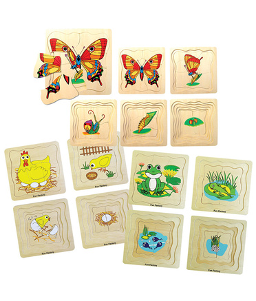 Layered Life Cycle Puzzles - Set of 3